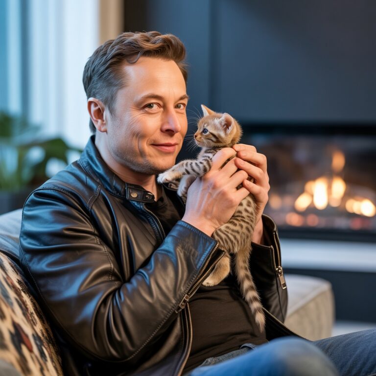 Billionaire’s Quiet Escape! Musk’s Kitten and Fireplace Moment Proves ...