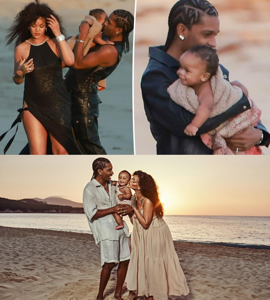 🌅 Rihanna & A$AP Rocky Share a Golden Hour Beach Moment with Daughter ...